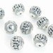 Omega filigree metal beads mathematical notation beads