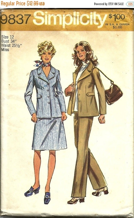 ON SALE Simplicity 9837 Misses and by TudorHouseTreasures