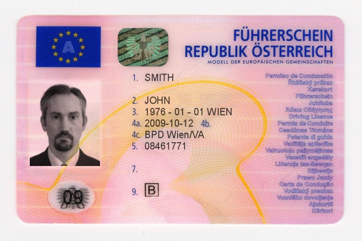 Austrian driver's license Prop Replica by MagnoliClothiersLtd