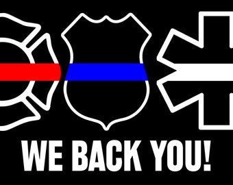 Fire and ems decals | Etsy