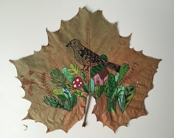 Folk art bird house | Etsy