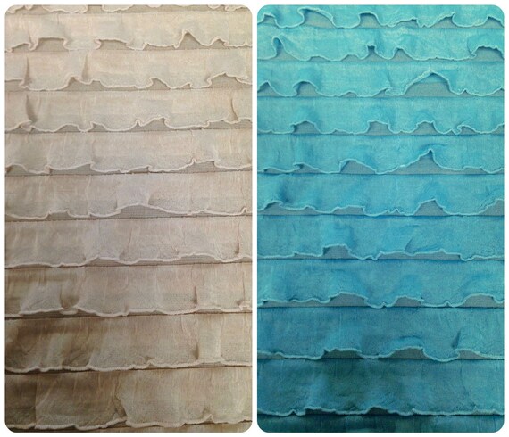 1 Ruffles Semi-Sheer Stretch Polyester Spandex Fabric