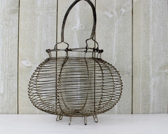 Round wire basket | Etsy