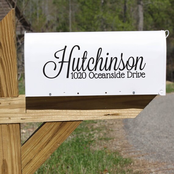 Personalized Name and Address Mailbox decal II