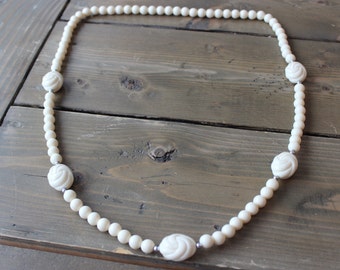 Unique faux ivory necklace related items | Etsy