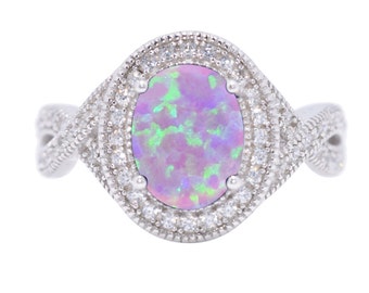 Pink fire opal ring | Etsy