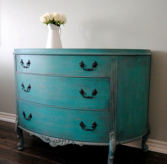 Items similar to Sold!!-Hand painted vintage dresser made by Malcolm on ...