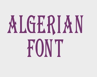 Algerian font | Etsy
