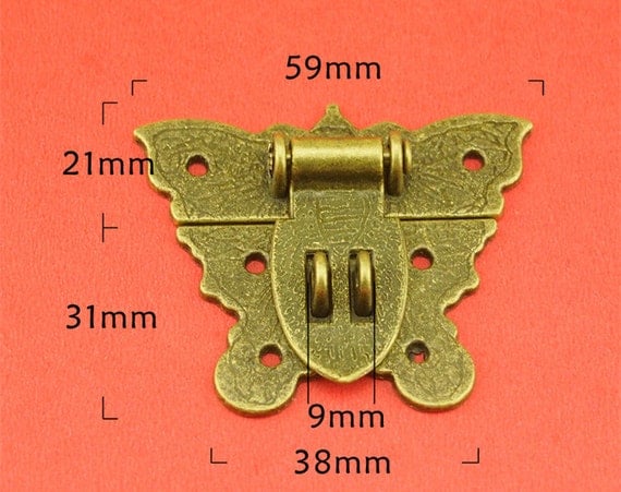 1Pcs 59mmX52mm Wooden jewelry Box Latch1 Pcs lock for gift