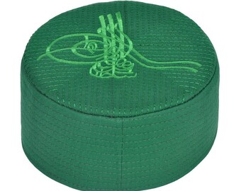 Skull Cap taqiyyah hat Kufi koofi kofi Topi Green Taquiyah