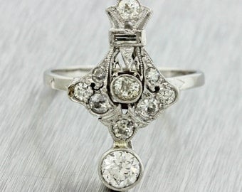 Items similar to Modern Victorian 950 Platinum .58 ctw Diamond 2.0CT ...