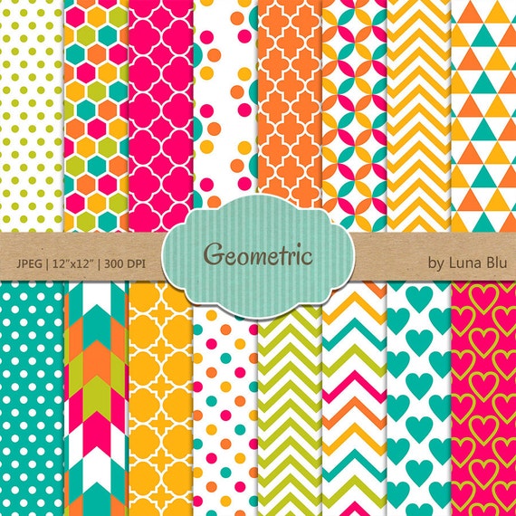 Geometric Digital Paper: Geometric Patterns