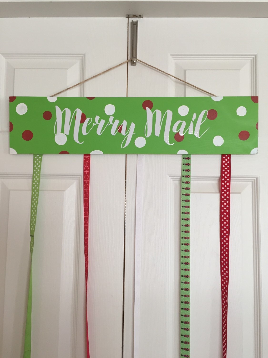 Merry Mail Hanging Christmas Card Display by ASouthernGirlsGifts