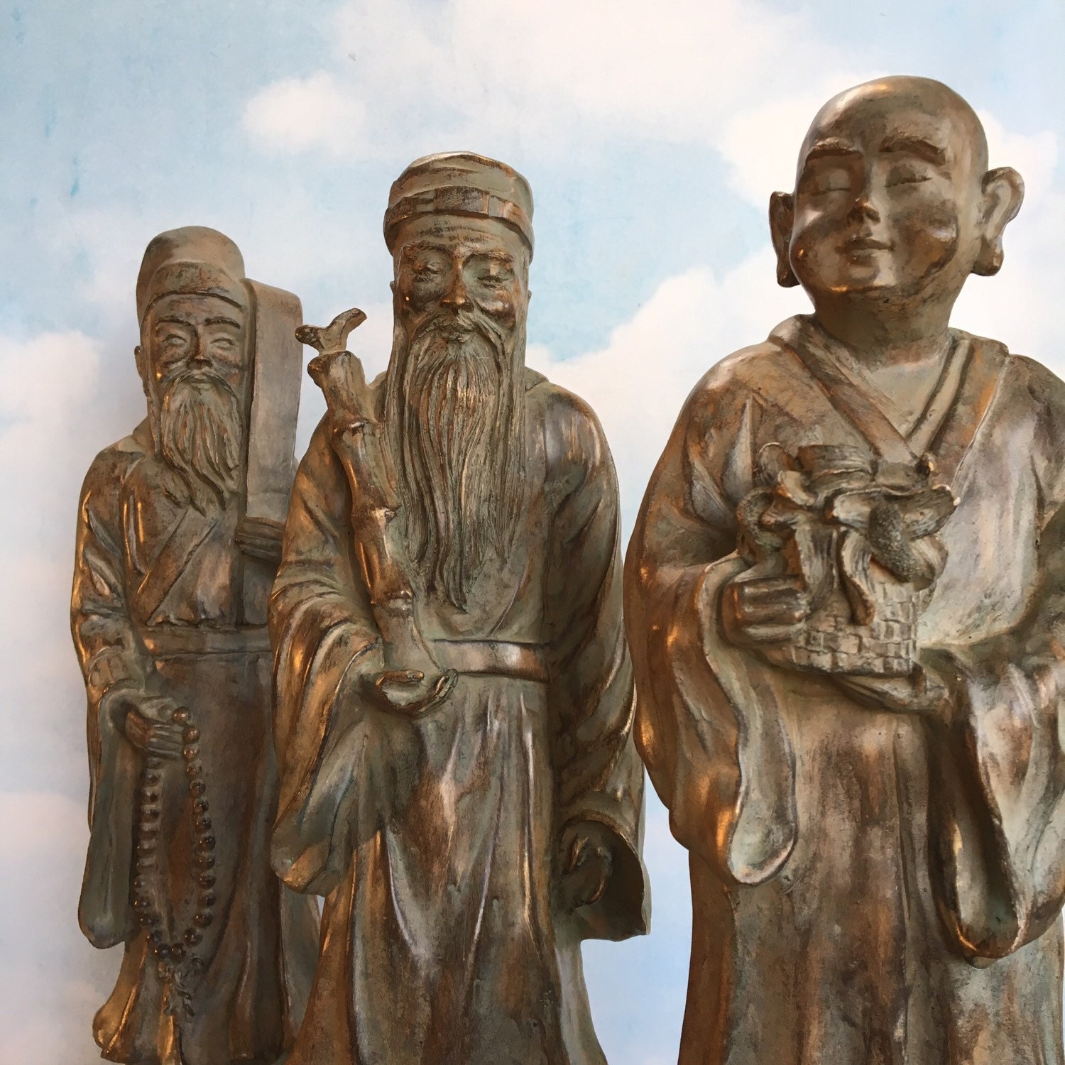 16 Chinese Wooden Three Wise Men Christmas by Beautalicious