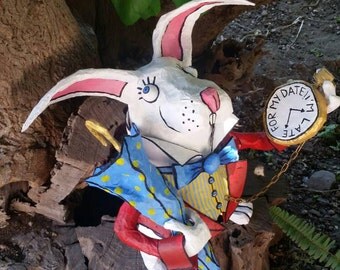 Paper mache rabbit | Etsy
