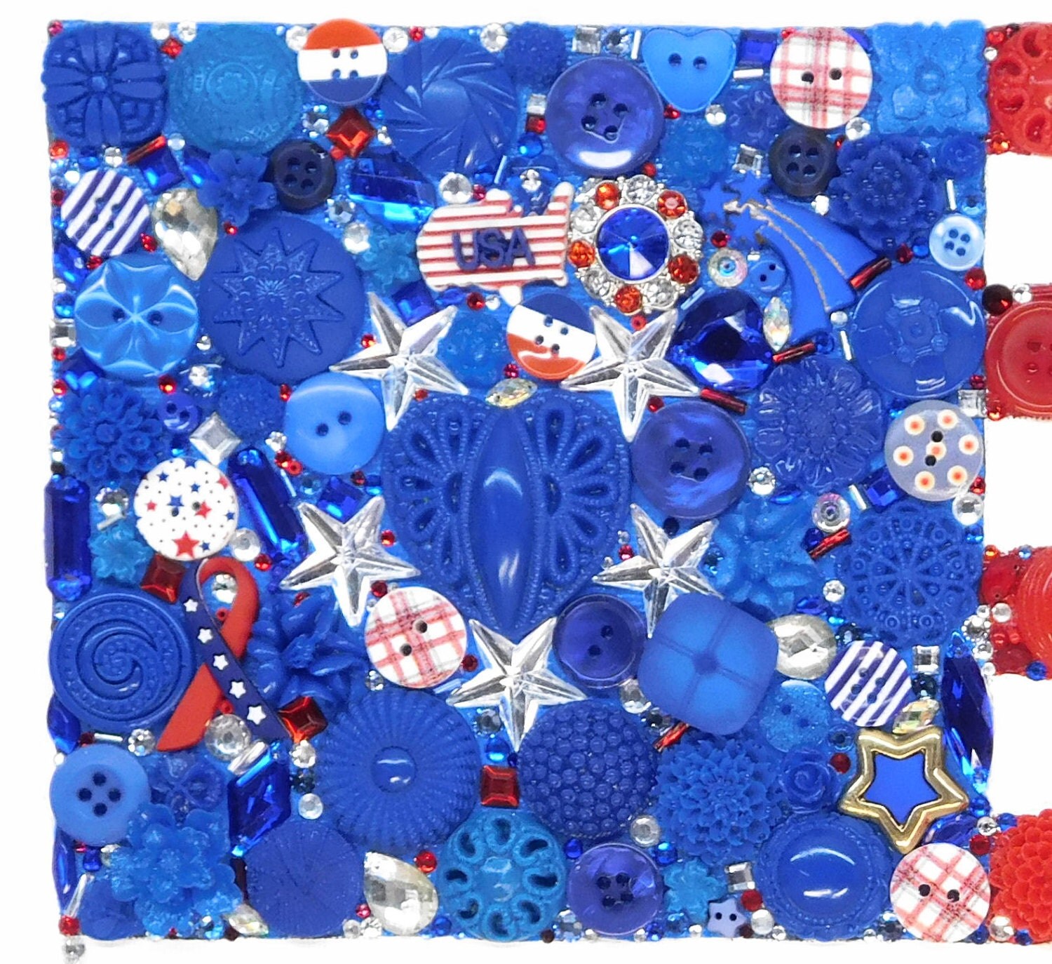 AMERICAN FLAG 11x14 Button Art Button Artwork by CherCreations