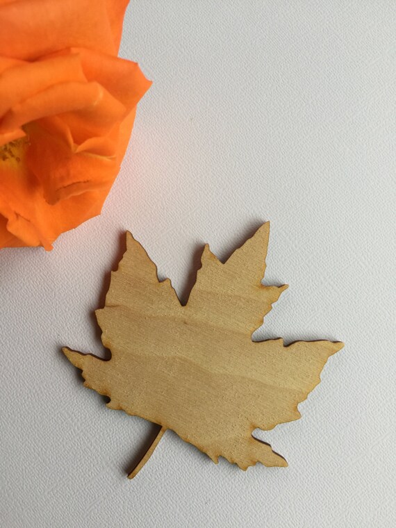 Items similar to Laser Cut Leaves, Maple Leaf Cutout, Wood Cutout, Leaf ...