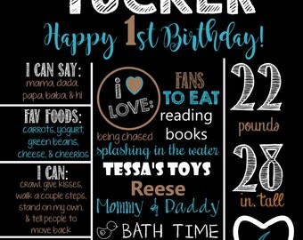 1 year old poster | Etsy