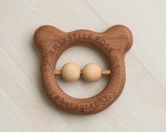 Teddy bear rattle | Etsy
