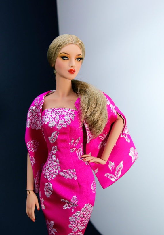 Items similar to Pink rose dress for numina doll , ficon doll , the ...