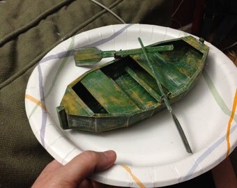 Wooden rowboat | Etsy