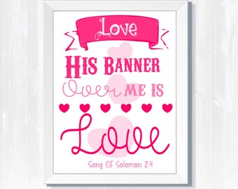 His banner over me | Etsy