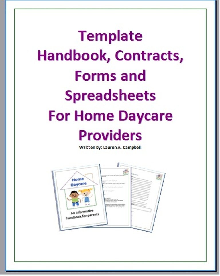 Home Daycare Handbook Printable Forms Printable Forms Free Online