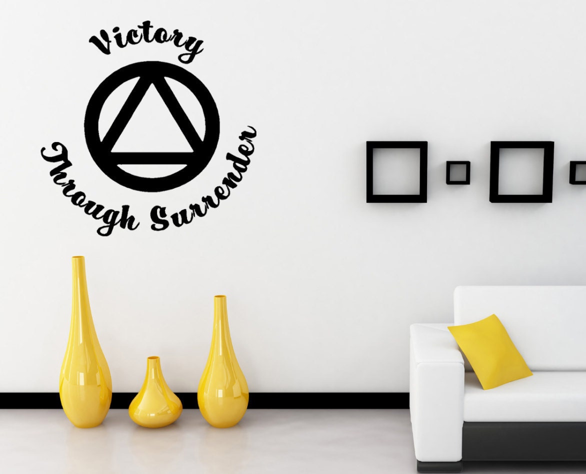 Alcoholics Anonymous Logo Vinyl Wall Decal AA Wall Decals AA