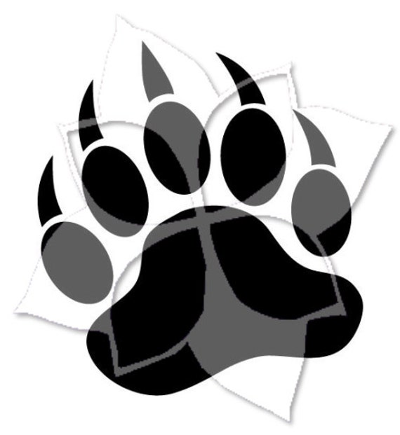 Items similar to Bear Paw Vinyl Decal - 30 Colors to Choose From! on Etsy