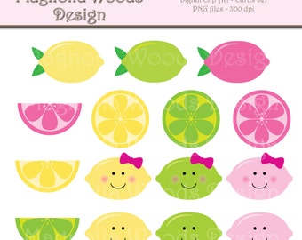 Lemon clip art | Etsy