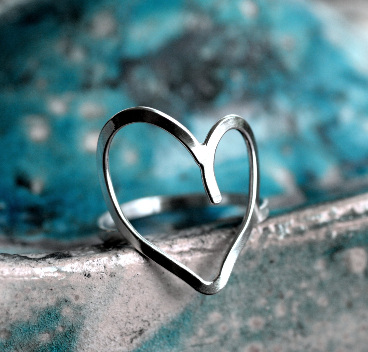 heart ring gold heart ring minimalist ring simple heart ring