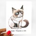 Grumpy Cat Card Thank You Card Funny Greeting Card