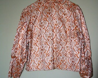 Orange brocade | Etsy