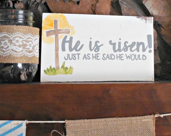 He is risen sign | Etsy