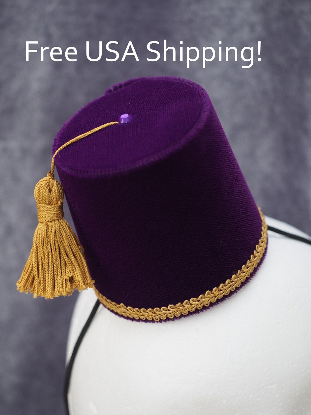 PRICE REDUCTION Purple Mini Fez Hat Fezzes Are by HatHiveHoney