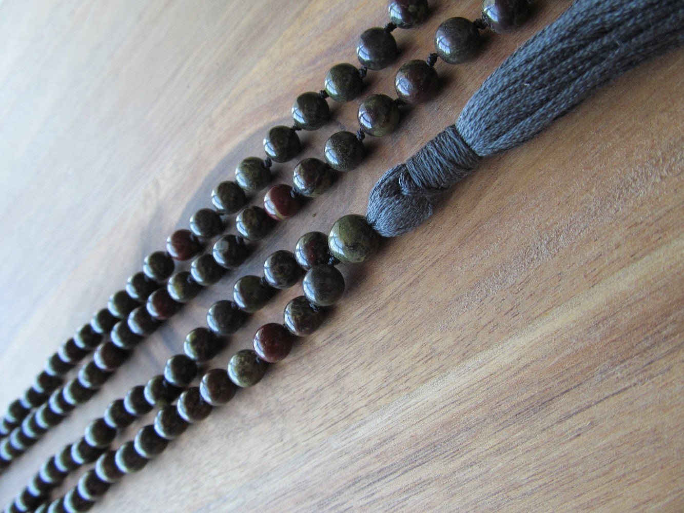 Dragon Blood Jasper Mala Bloodstone Mala Beads 108 Bead