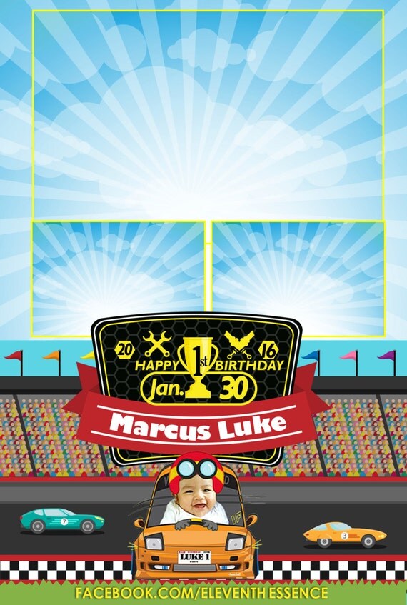 Racing Photo Booth Layout Design Theme