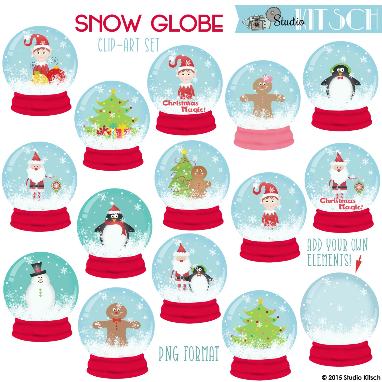 Snow Globes Christmas Clip-Art christmas graphics Holiday