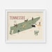Tennessee Map The Volunteer state map original map nursery