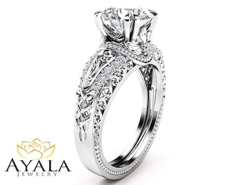 Ayala Jewelry Unique Engagement Ring Rose Gold by AyalaDiamonds