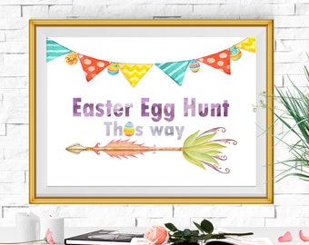 Easter egg hunt sign | Etsy
