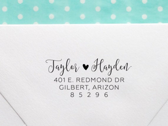 Return Address Stamp Wood or Self-Inking by HelloWorldStamps