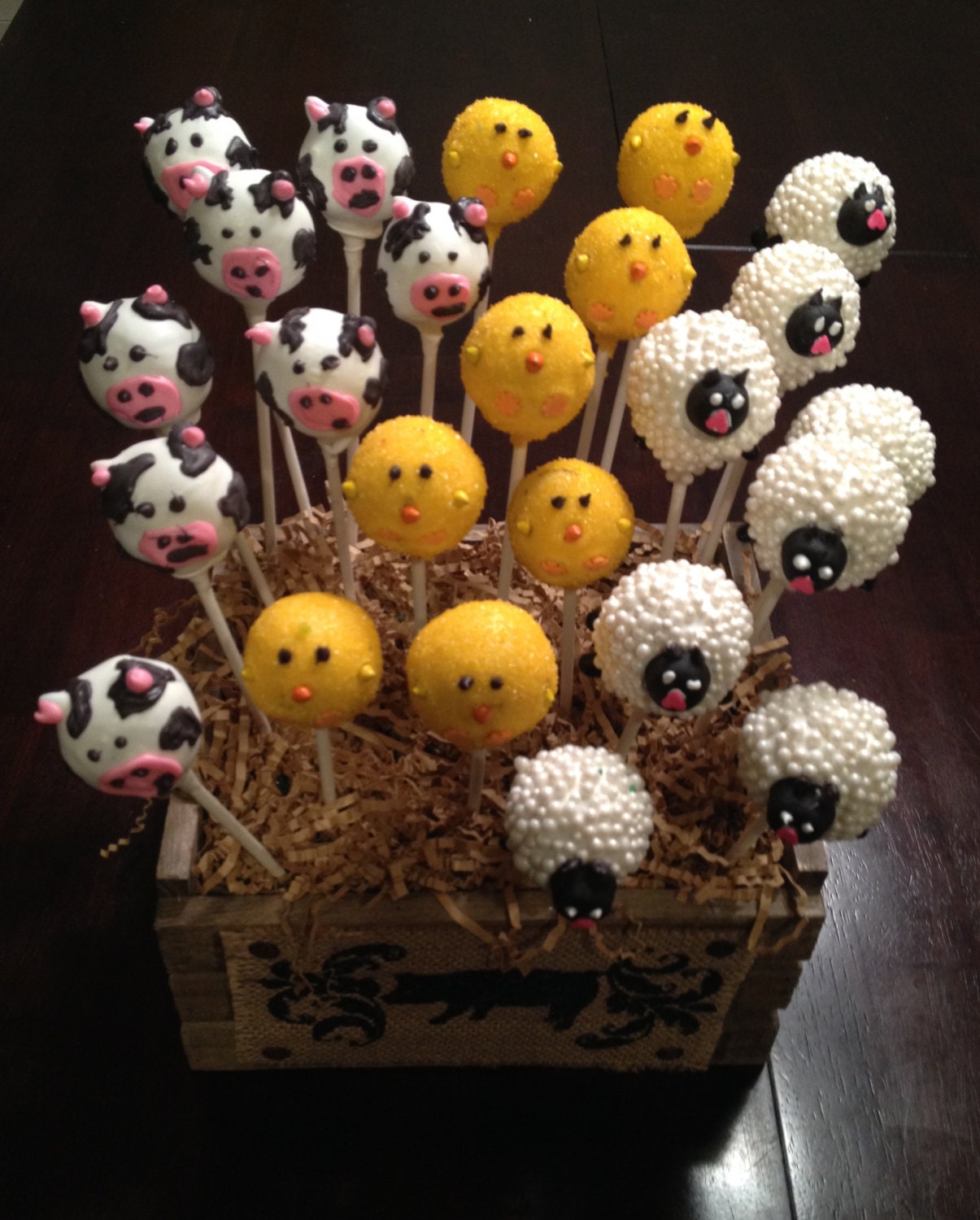 Barn Yard Farm Animal Cake Pops