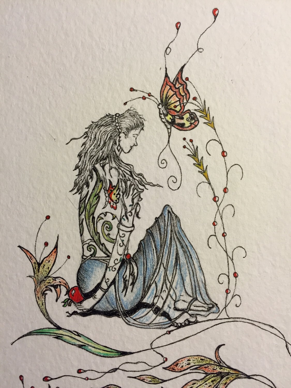 Original Fine Art Pen & Ink Drawing by Guido by GuidoOrsiniGallery