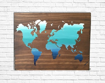 Abstract world map | Etsy