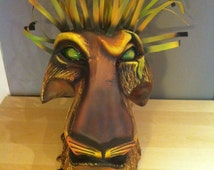 Unique paper mache mask related items | Etsy