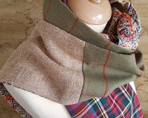 Unique tweed patchwork related items | Etsy