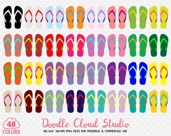Flip flops clipart | Etsy