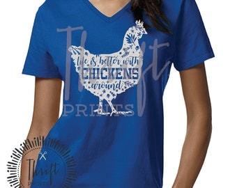 Unique chicken tshirt related items | Etsy