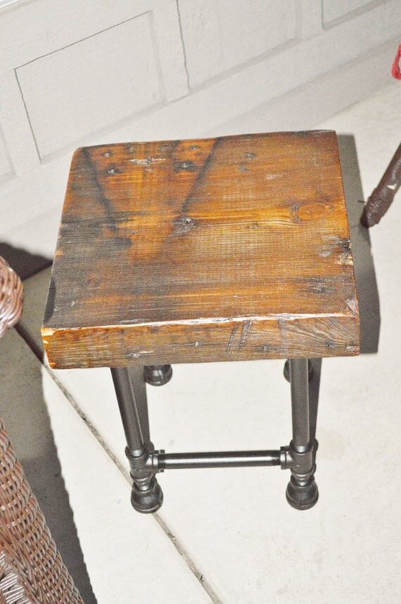 Reclaimed Barn Wood Accent End Table